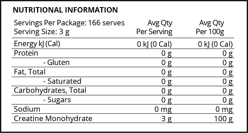 Evolve Creatine Monohydrate - Australian Sports Nutrition