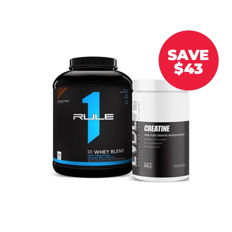 Rule 1 R1 Whey Blend & Creatine Bundle - Australian Sports Nutrition