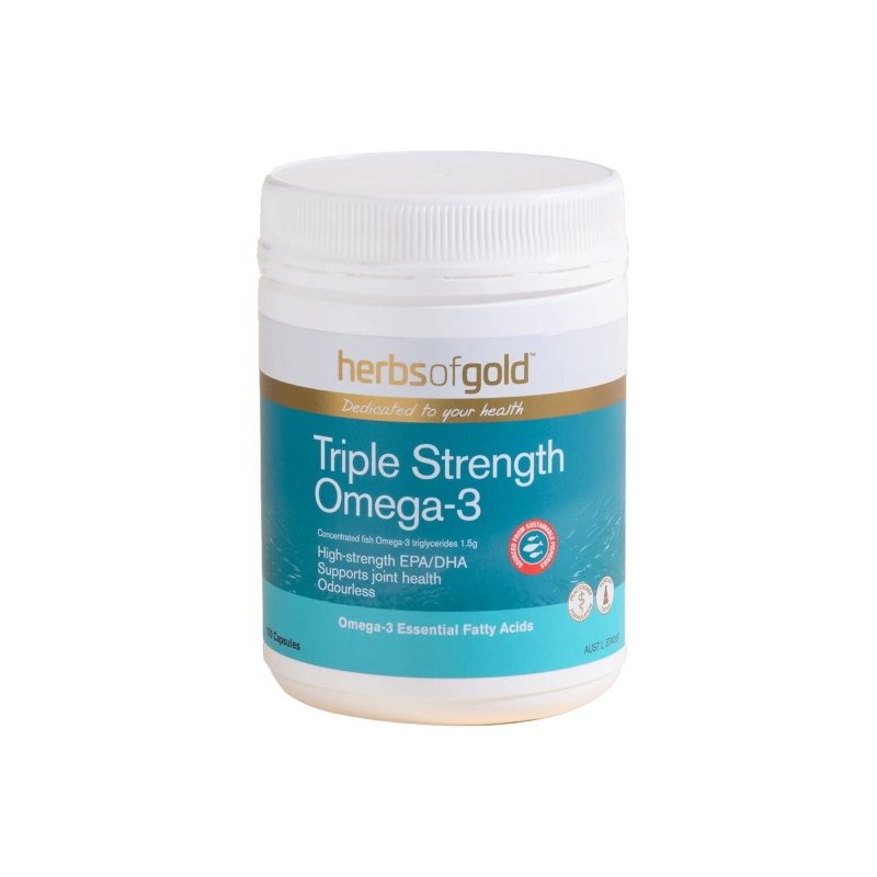 Herbs of Gold Triple Strength Omega 3 Fish Oil - Australian Sports ...